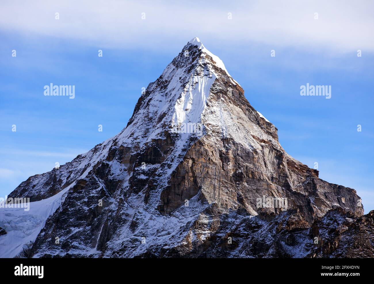 Mount Cholo or Chola, beautiful mount in Gokyo valley, Sagarmatha ...