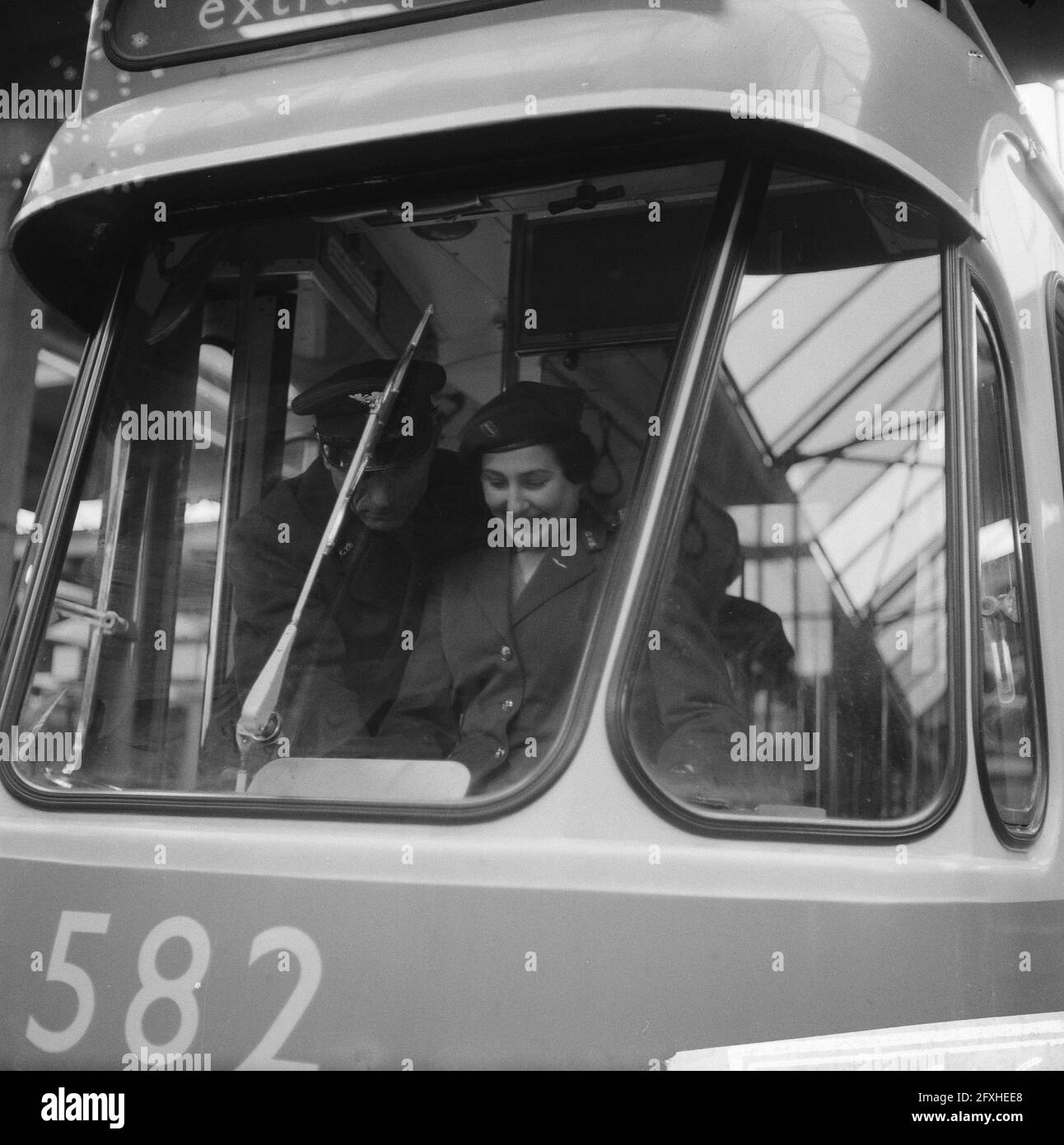 Female streetcar drivers receive instructions, November 2, 1961 ...