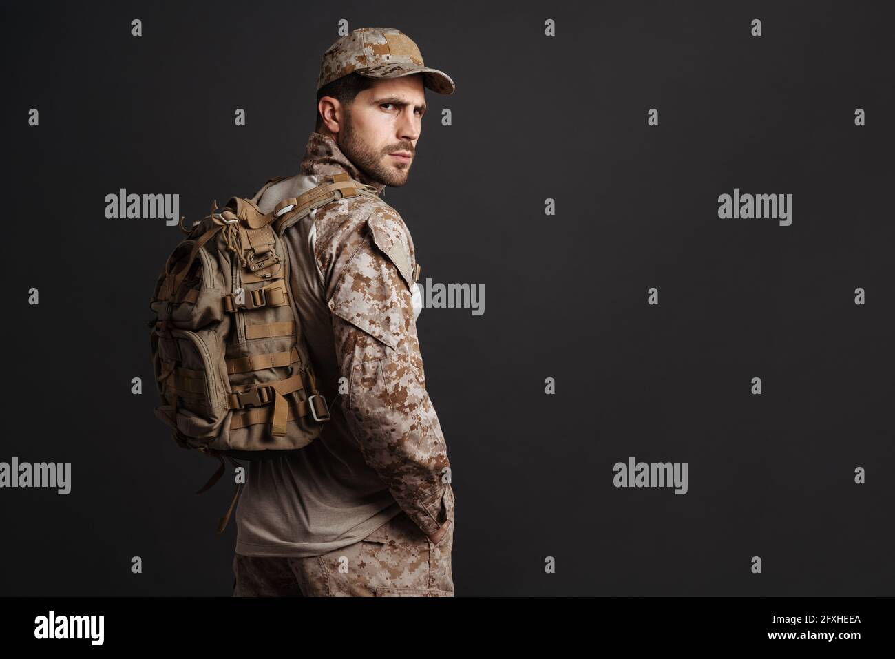 Serious black soldier in uniform hi-res stock photography and images ...