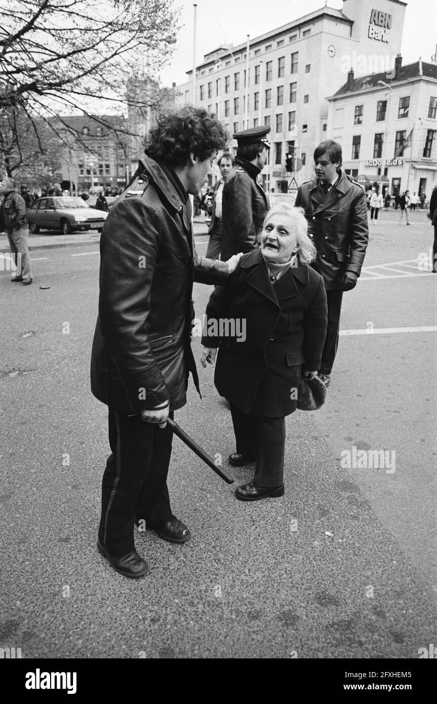 Old woman protests Black and White Stock Photos & Images - Alamy