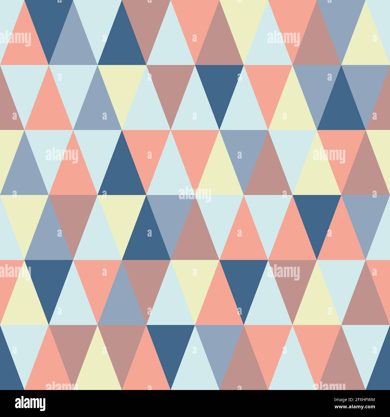 Vector seamless geometry triangle mosaic pattern in blue and brown ...