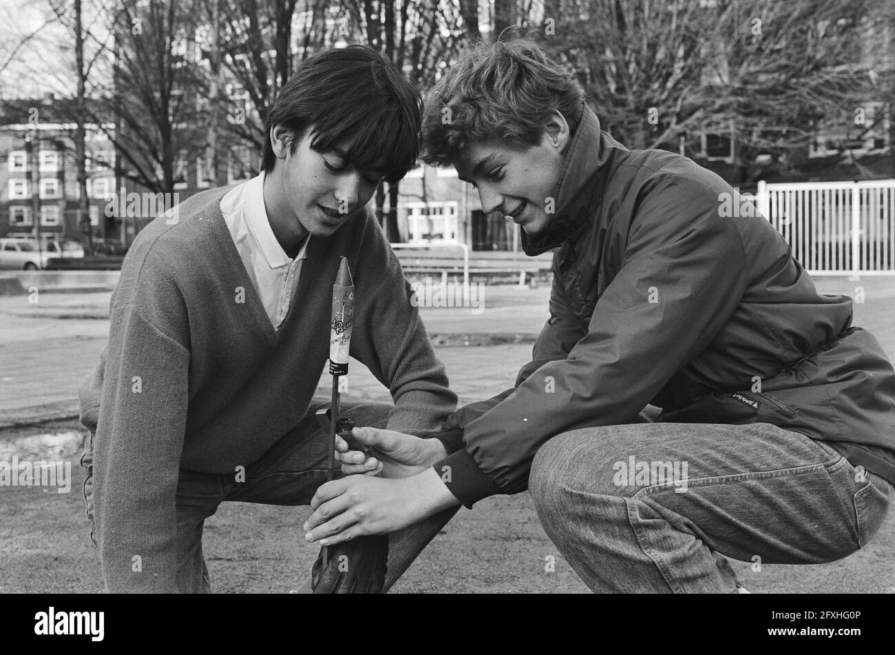Setting off fireworks Black and White Stock Photos & Images - Alamy