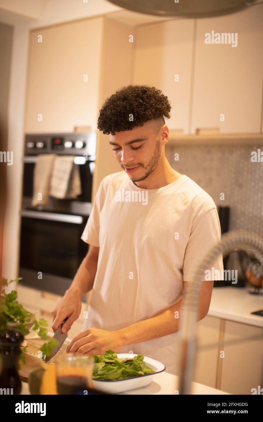 Cooking young man hi-res stock photography and images - Alamy