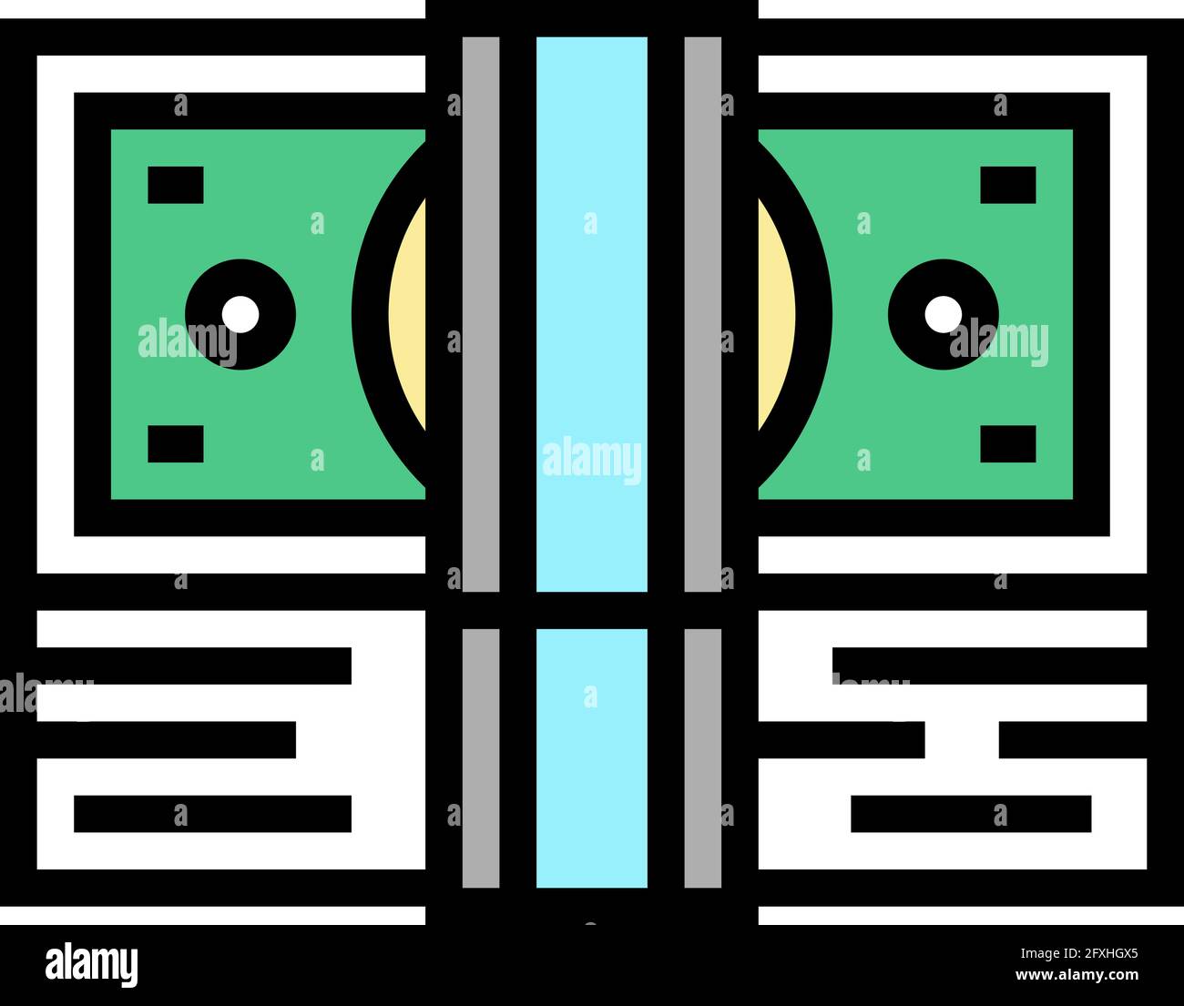 monopoly banknotes pack color icon vector illustration Stock Vector ...
