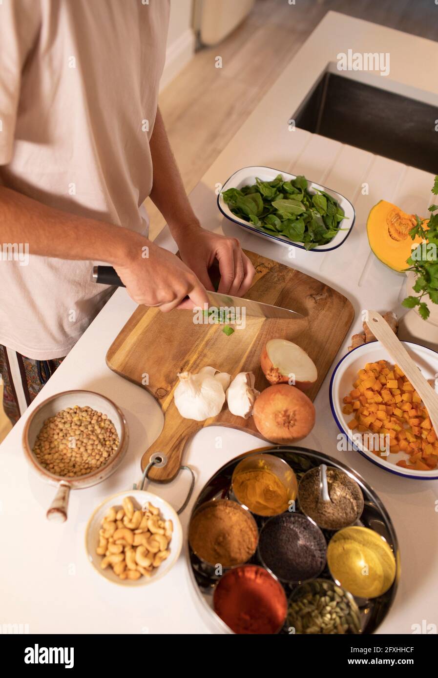 Indian man cooking hi-res stock photography and images - Alamy
