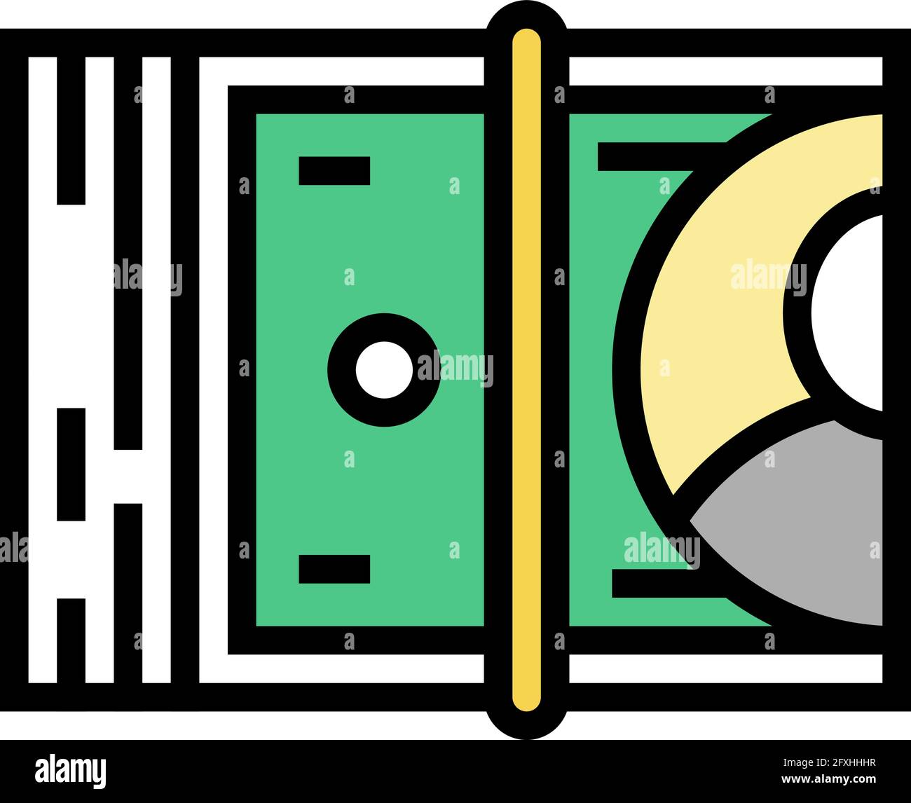 money banknotes for player in video game color icon vector illustration ...