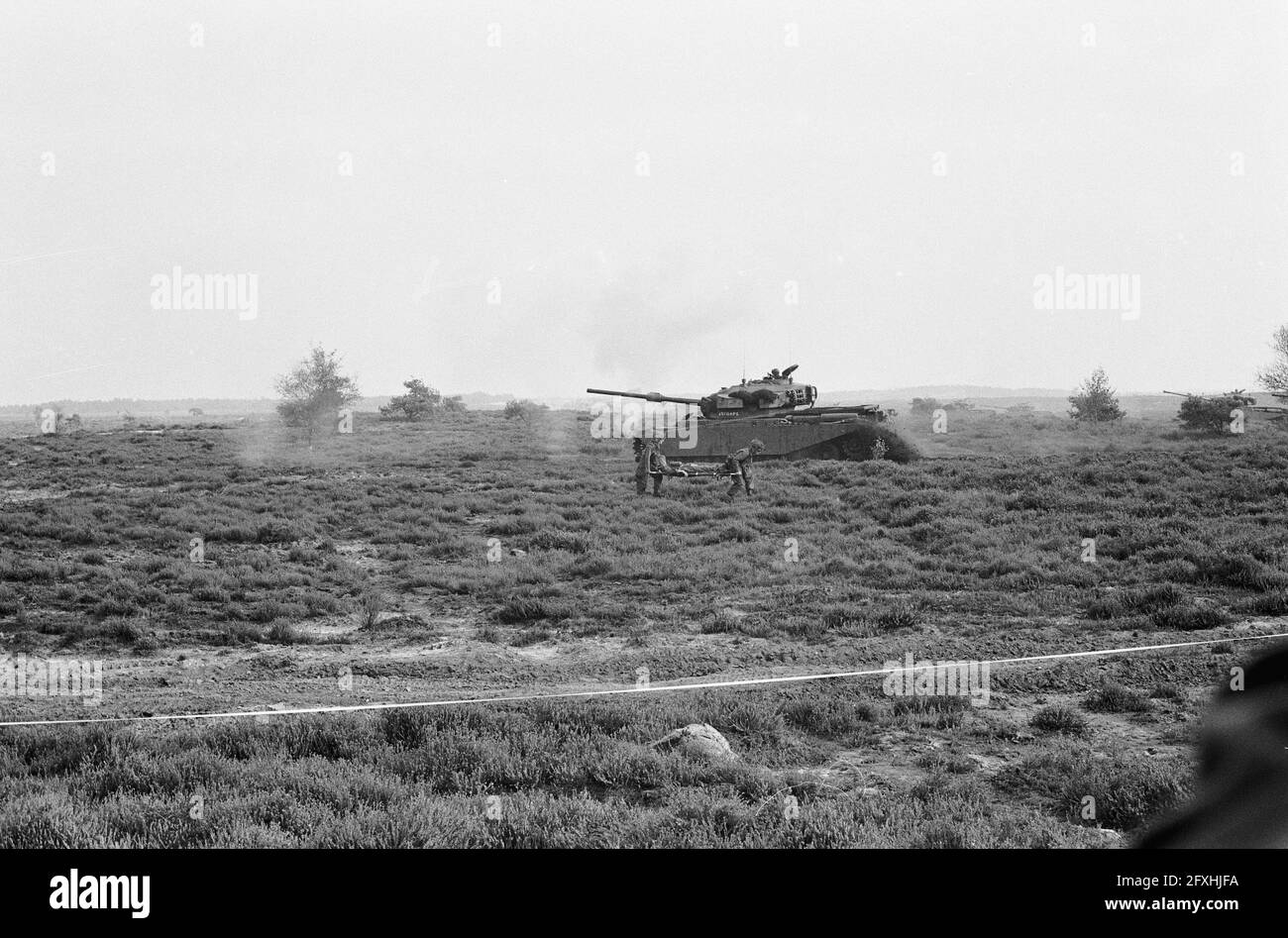 Queen Juliana and Prince Bernhard visiting 4th Division of the Royal ...