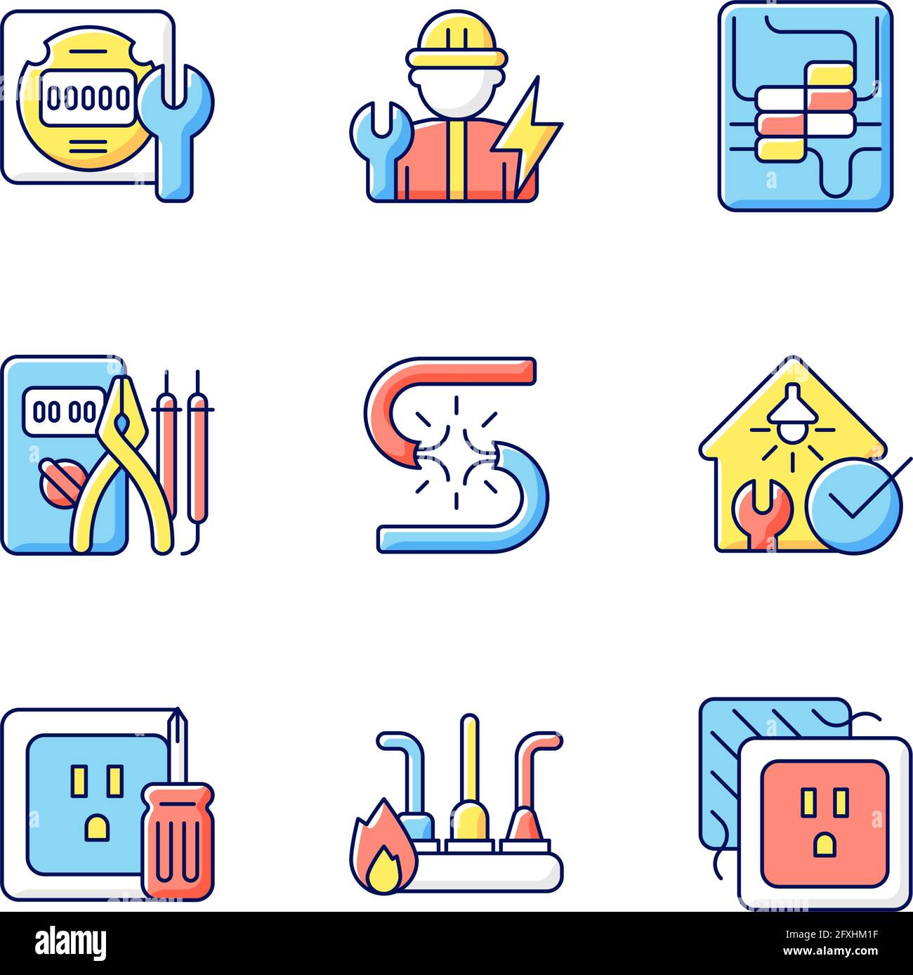 Circuit breaker icons Stock Vector Images - Alamy