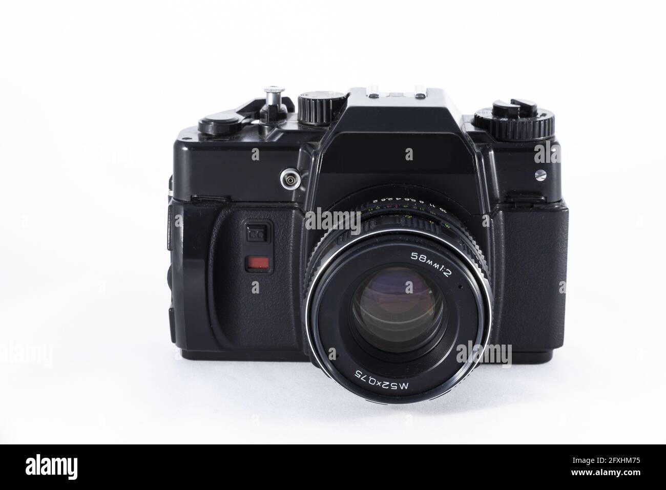 Medium format camera on white background Stock Photo - Alamy