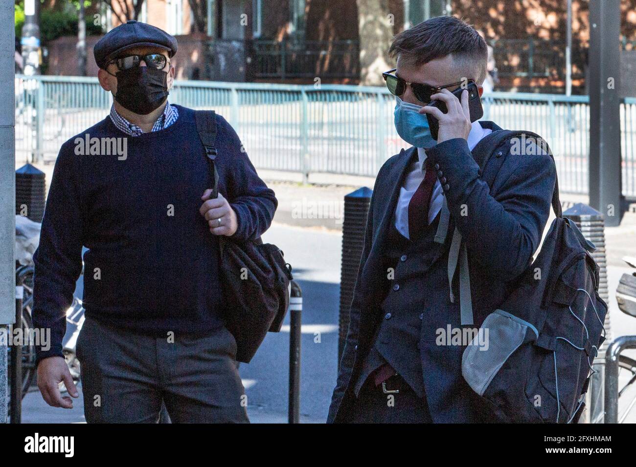 Metropolitan PC's Jamie Lewis (Blue mask) and Deniz Jaffer (black mask ...