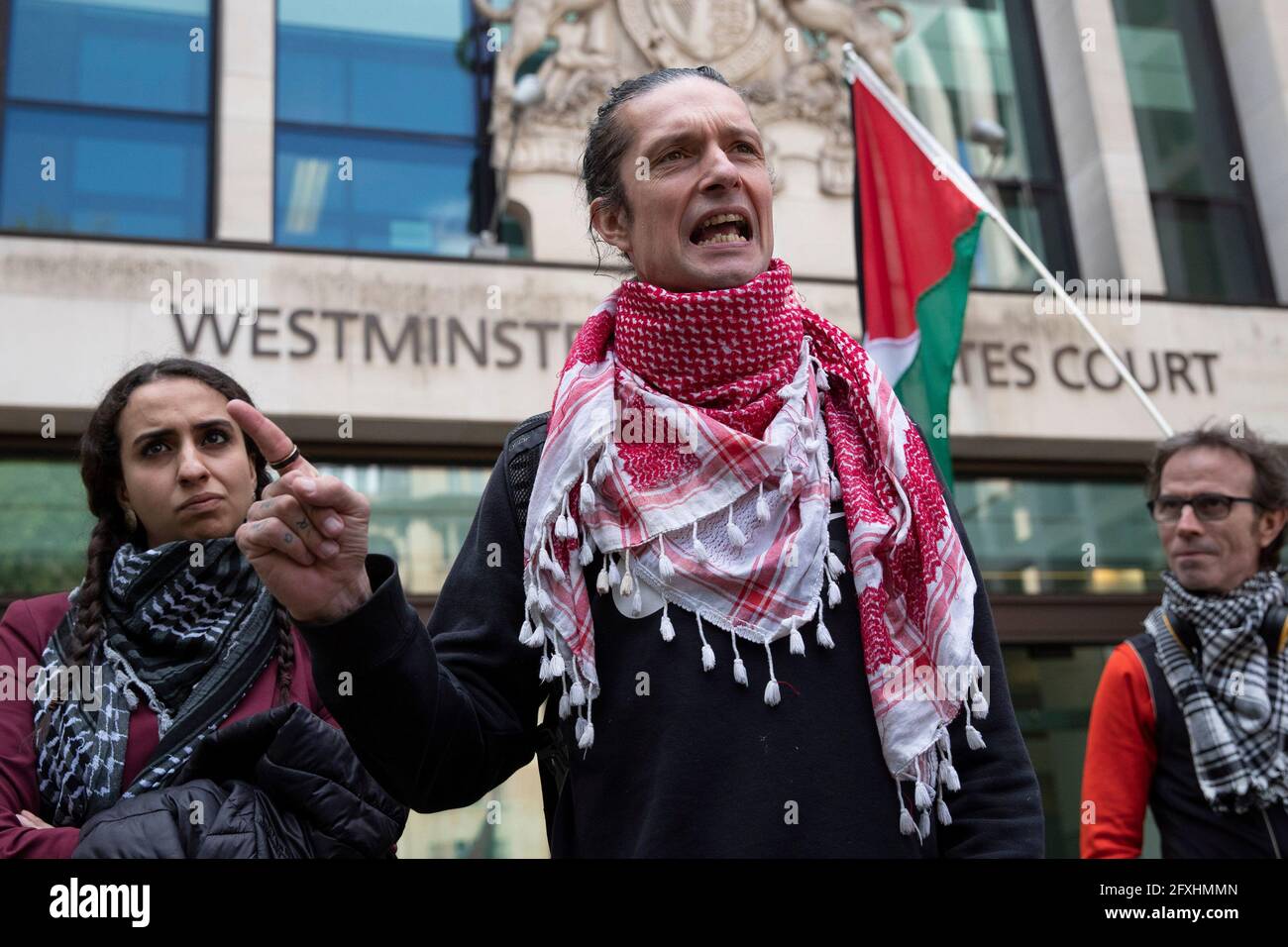 Pro Palestine activist Richard Barnard, 48 arrives at Westminster ...