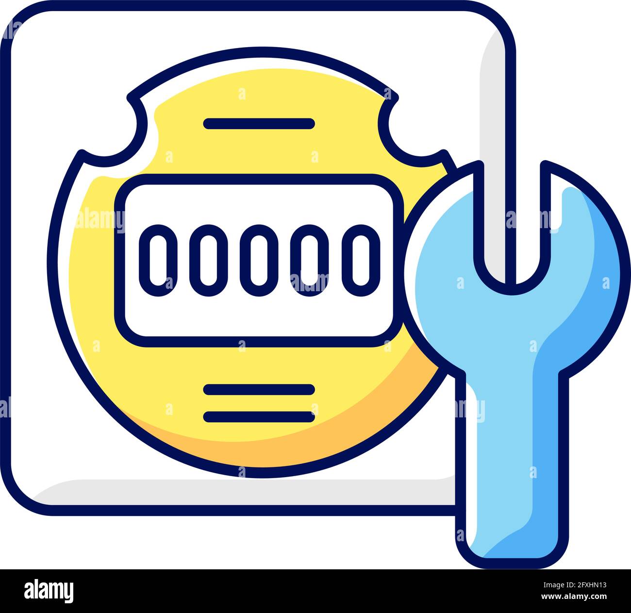 Electrical meter repair RGB color icon Stock Vector Image & Art - Alamy