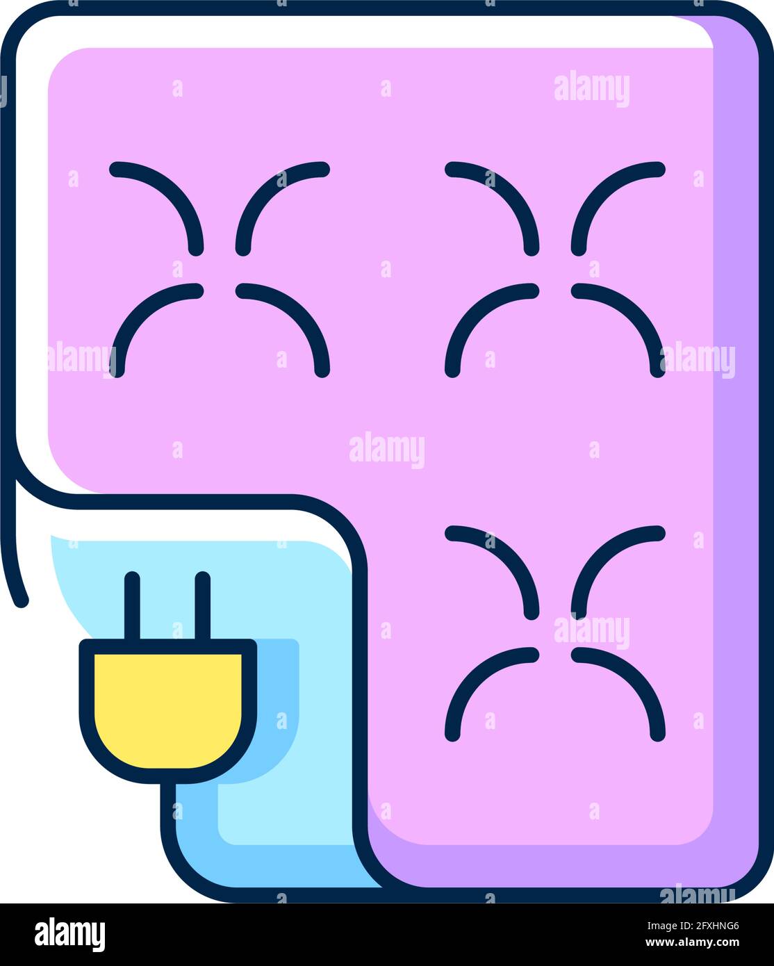 Electric blanket RGB color icon Stock Vector Image & Art - Alamy