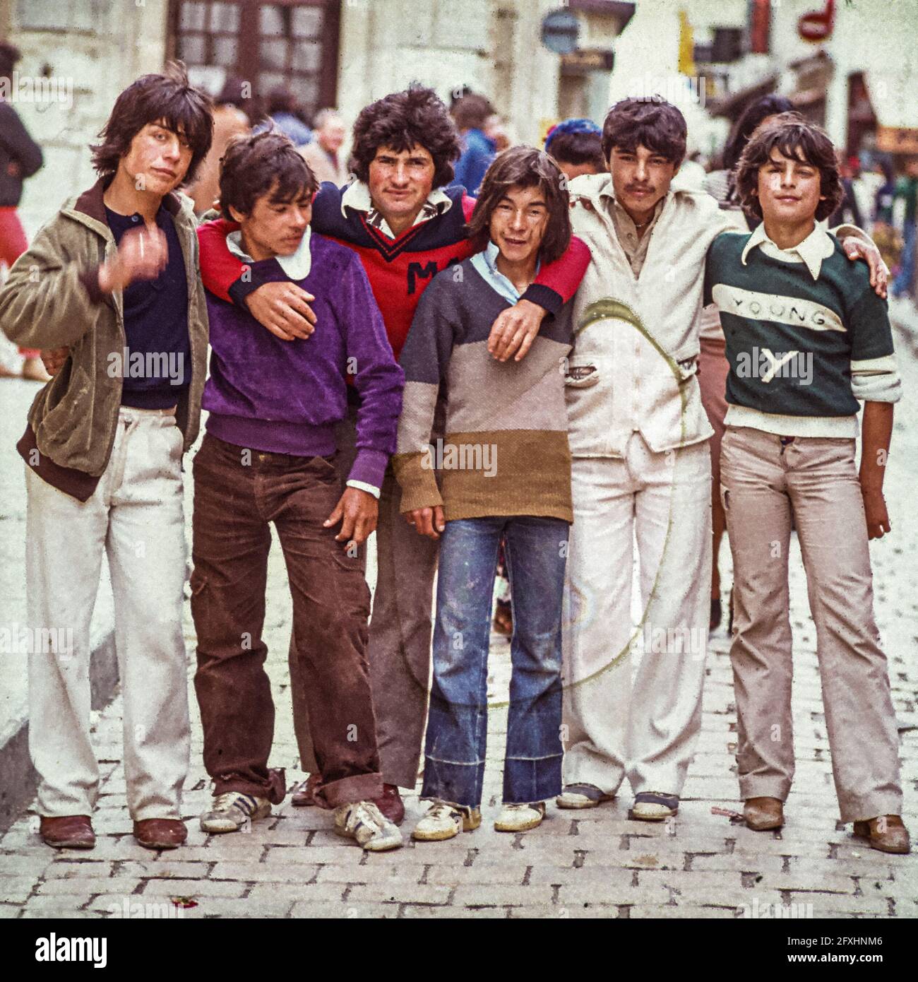A young Roma gang pose for a group photo during the pilgrimage in ...