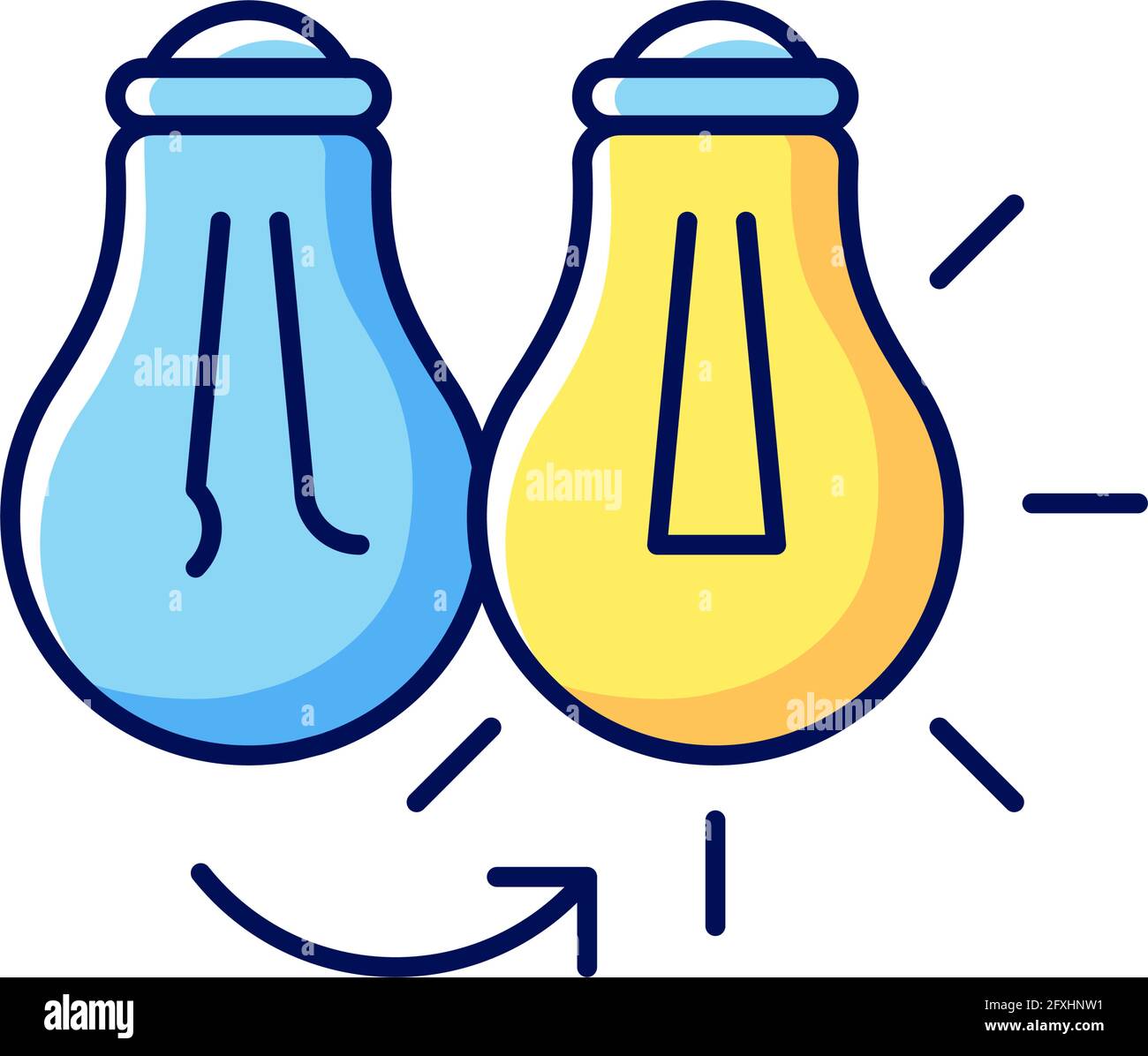 Changing lightbulb RGB color icon Stock Vector Image & Art - Alamy