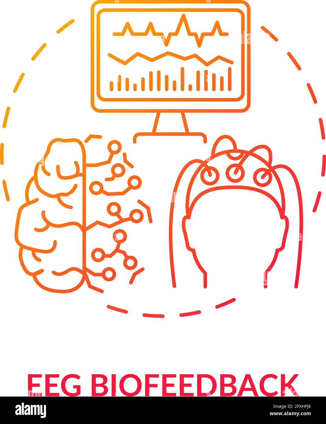 Eeg biofeedback concept icon Stock Vector Image & Art - Alamy