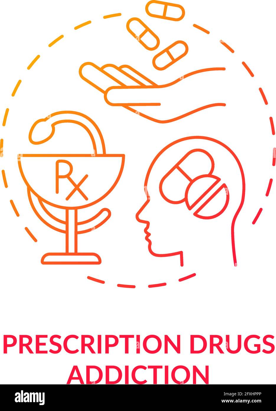 Prescription drugs addiction concept icon Stock Vector Image & Art - Alamy