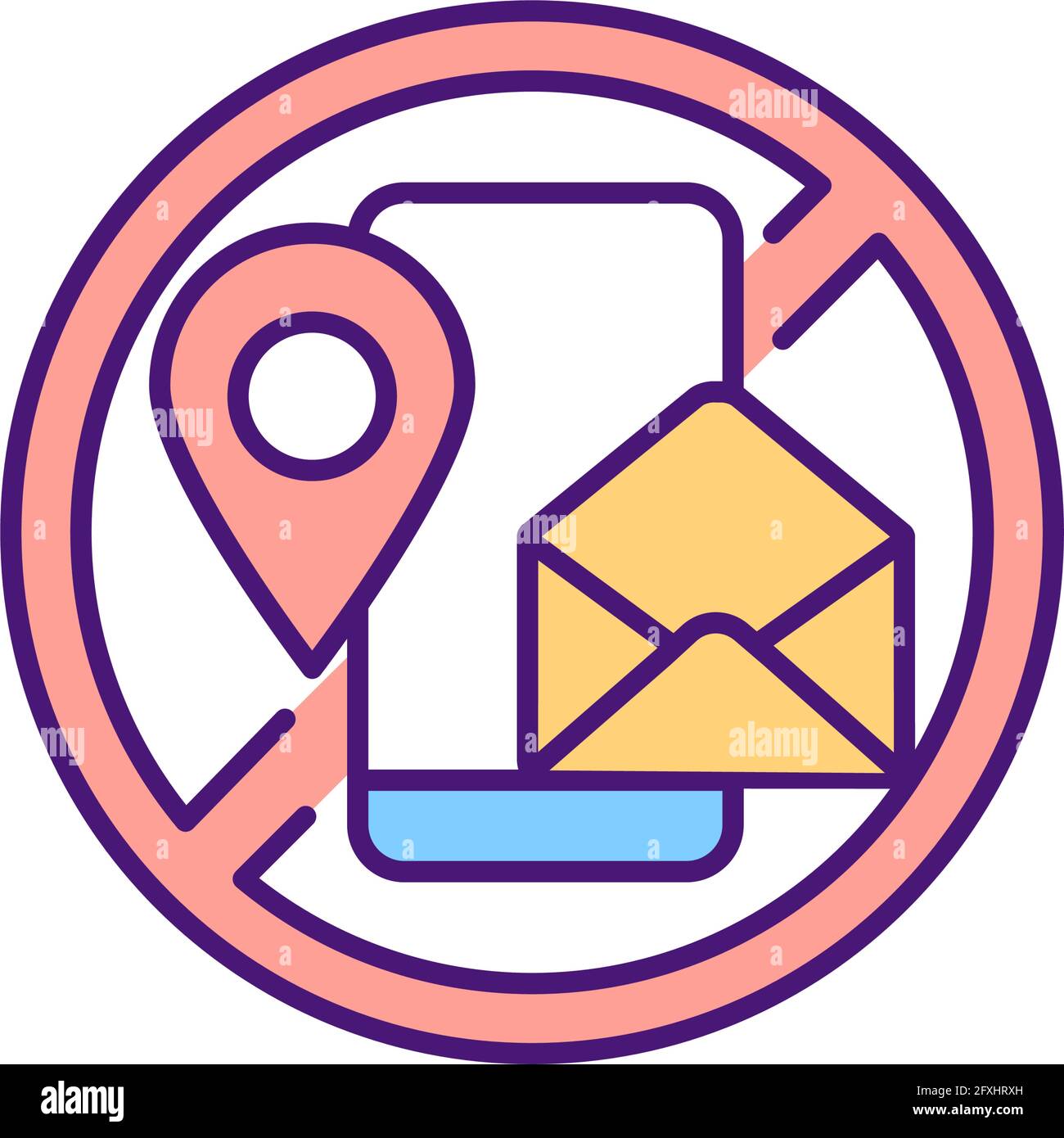 Cyberstalking prevention RGB color icon Stock Vector Image & Art - Alamy