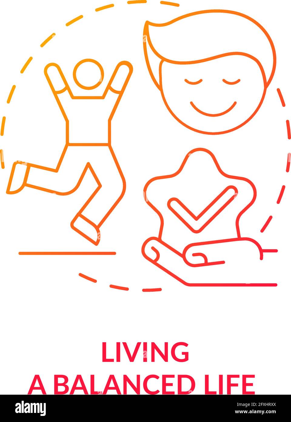 Living a balanced life concept icon Stock Vector Image & Art - Alamy