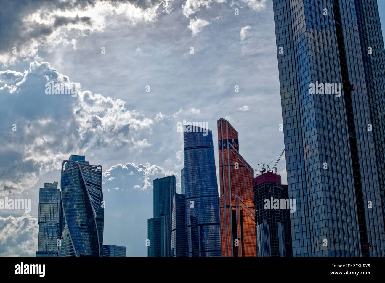 modern high-rise buildings in summer, moscow Stock Photo - Alamy