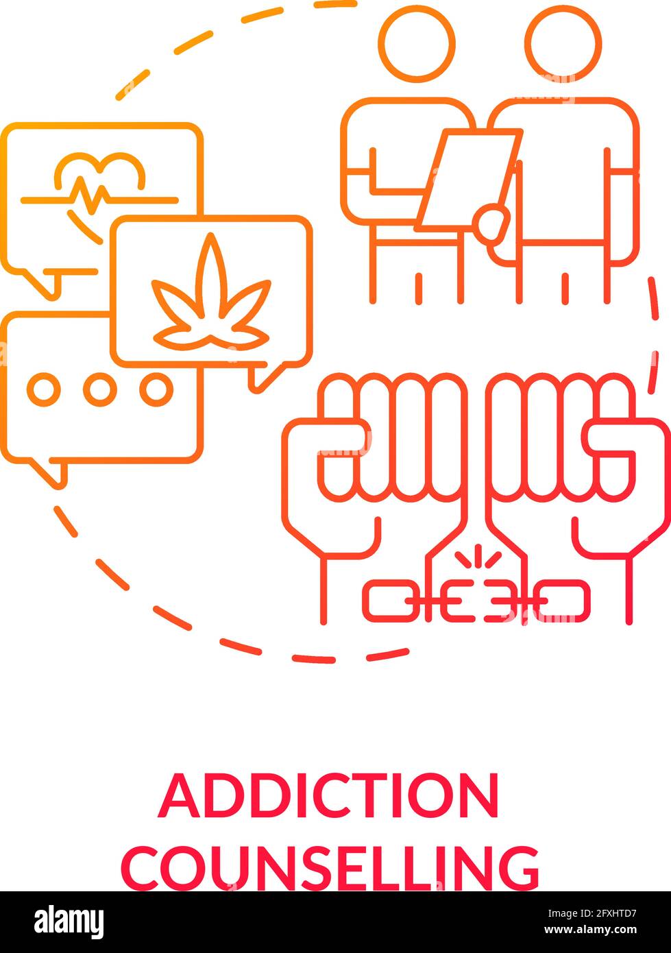 Addiction counselling concept icon Stock Vector Image & Art - Alamy