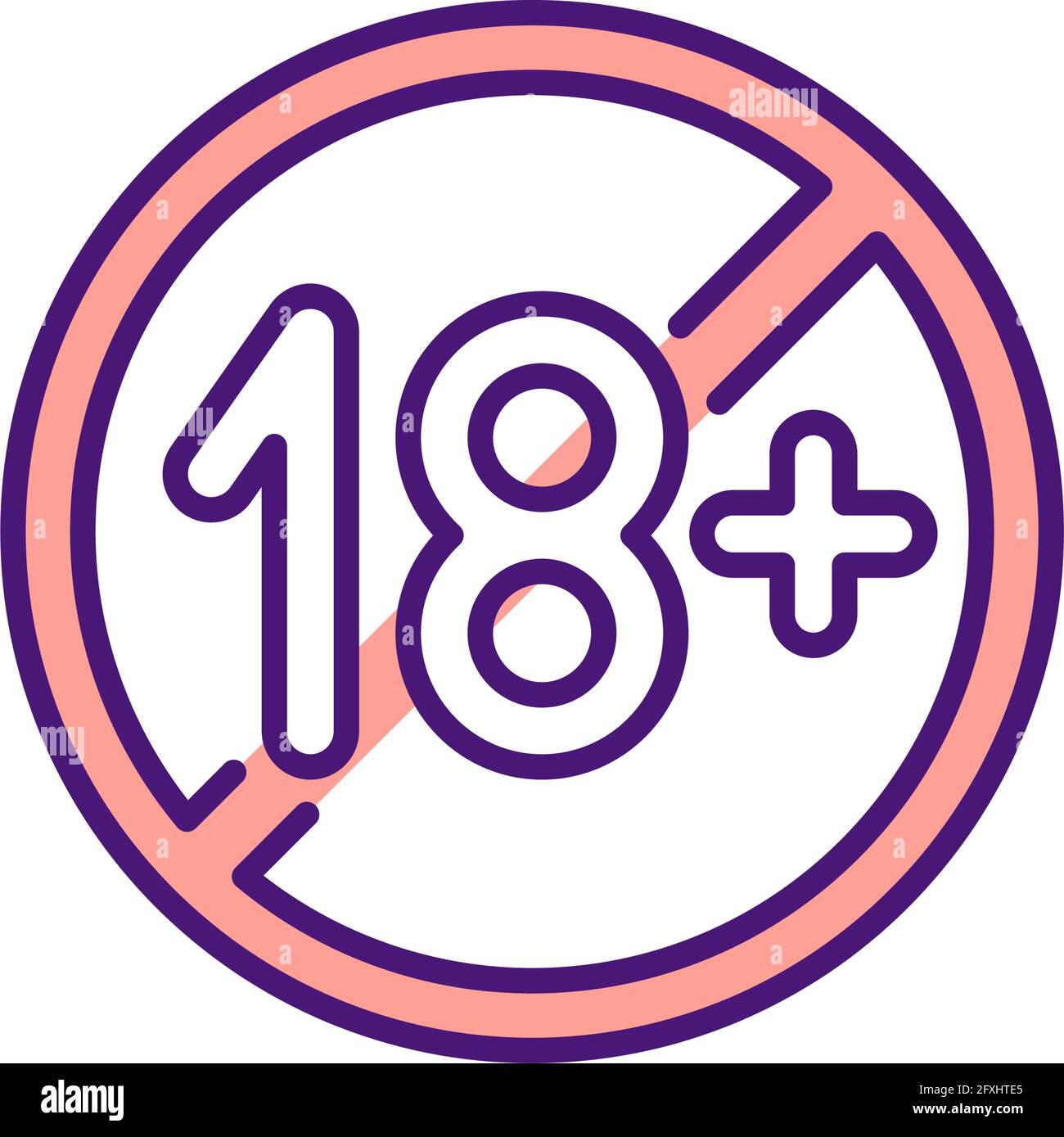 Adult Content Blocking Rgb Color Icon Stock Vector Image And Art Alamy