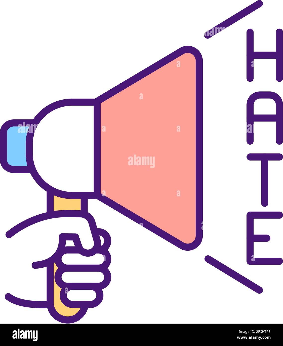 Hate speech in cyberspace RGB color icon Stock Vector Image & Art - Alamy