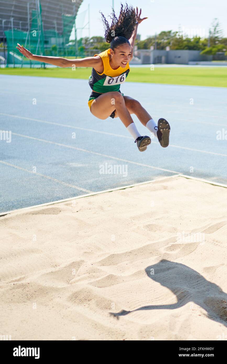 Athlete long jump hi-res stock photography and images - Alamy
