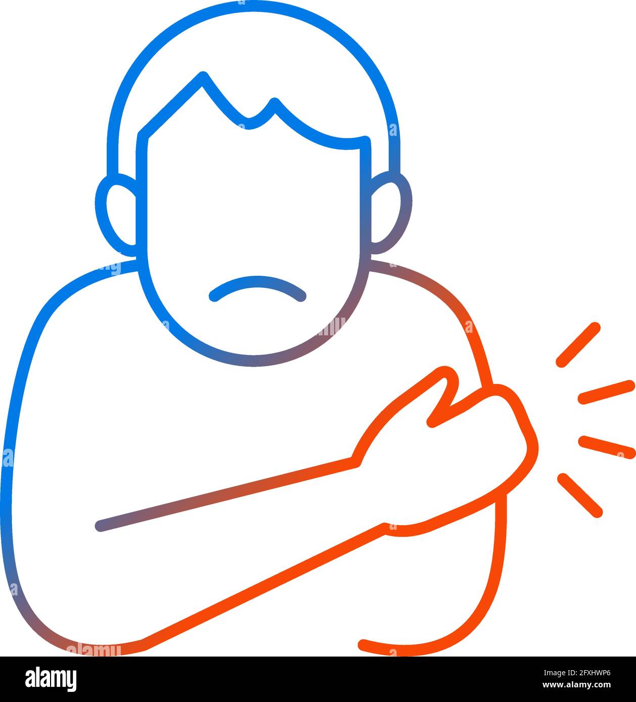 Arm swelling gradient linear vector icon Stock Vector Image & Art - Alamy