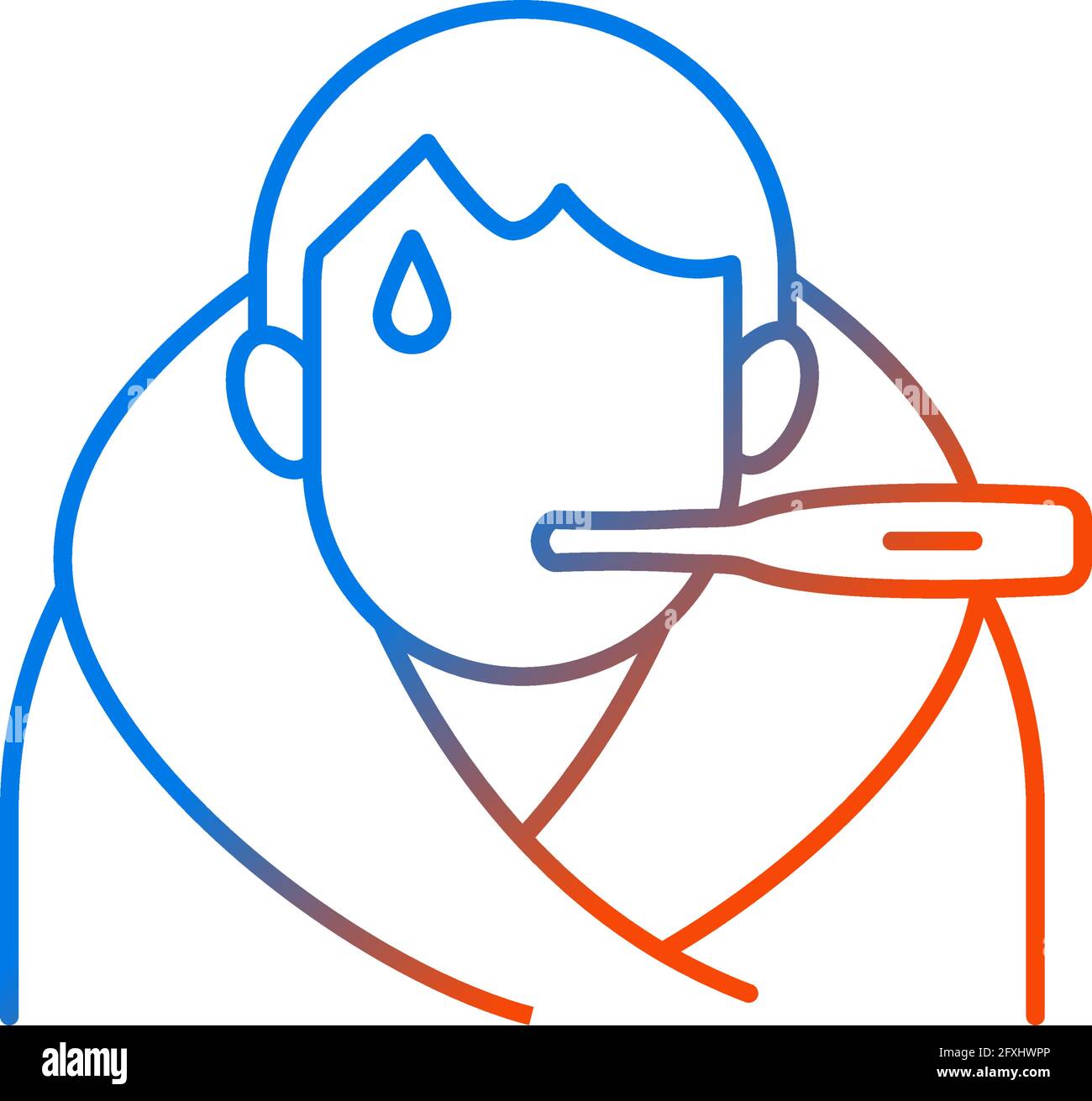 Fever gradient linear vector icon Stock Vector Image & Art - Alamy