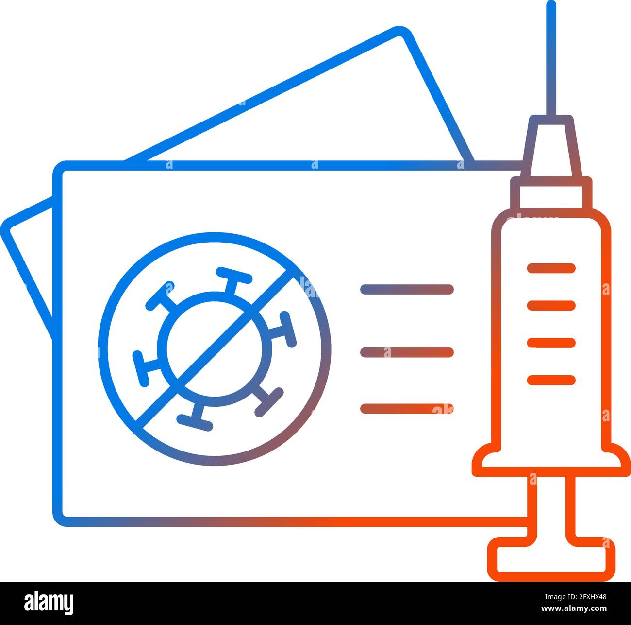 Vaccination certificate color flat hi-res stock photography and images ...