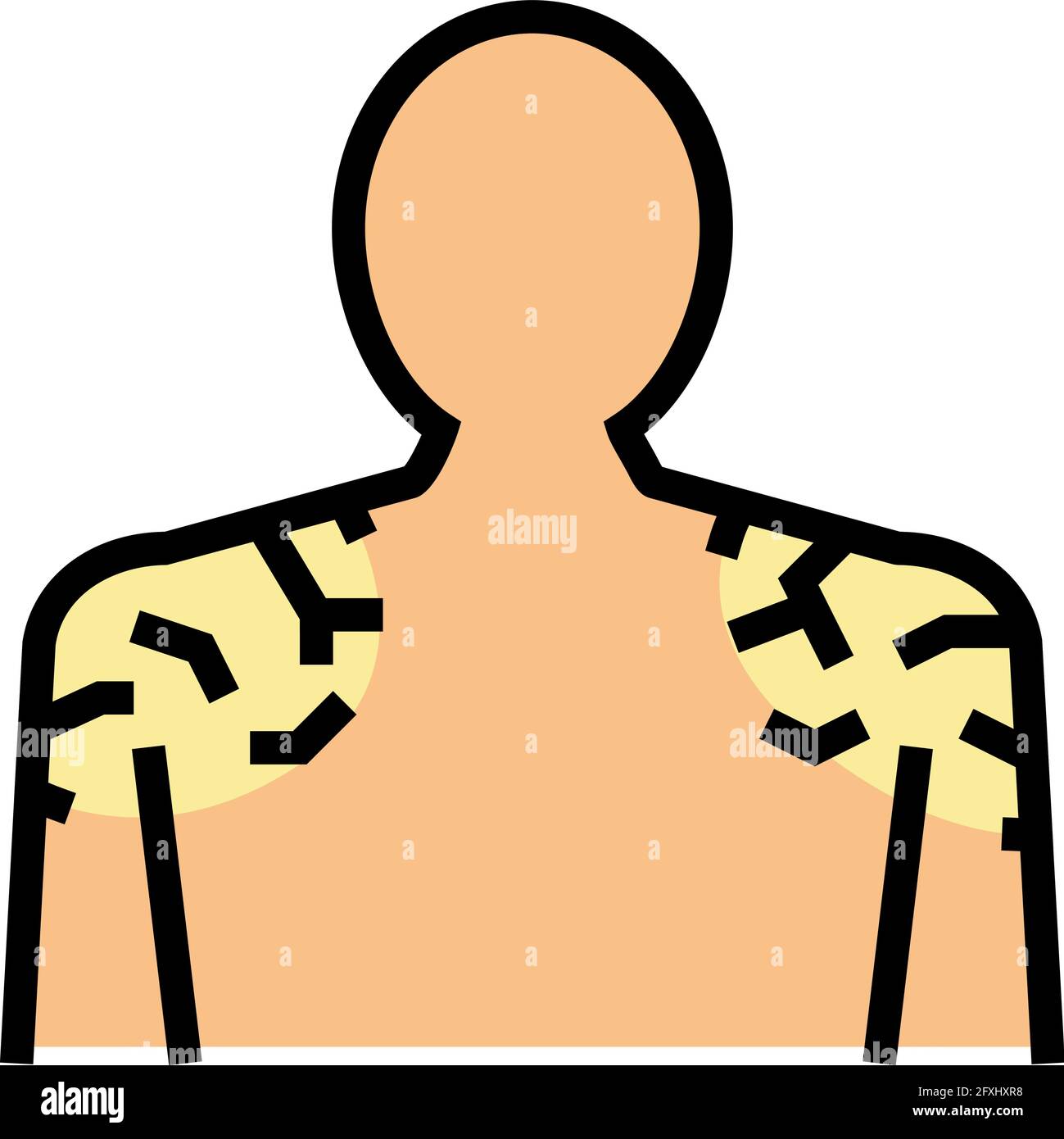 shoulders dry skin color icon vector illustration Stock Vector Image ...