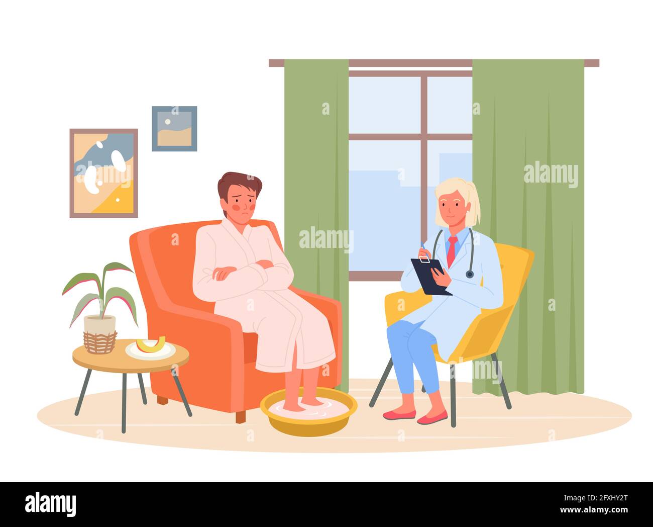 Cartoon doctor woman stethoscope medical hi-res stock photography and ...