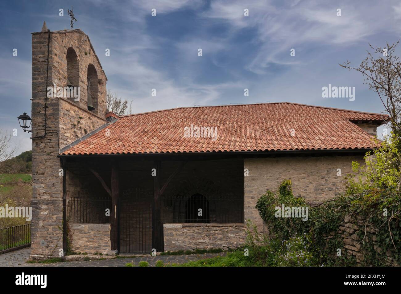 old stone church in spain Stock Photo - Alamy