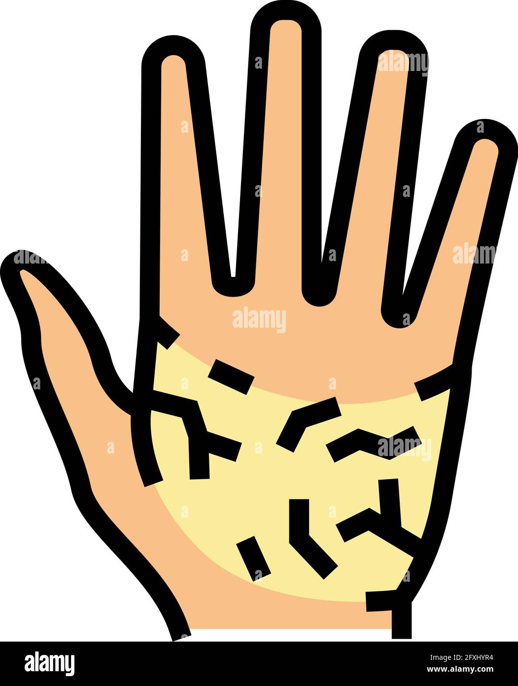 palms dry skin color icon vector illustration Stock Vector Image & Art ...