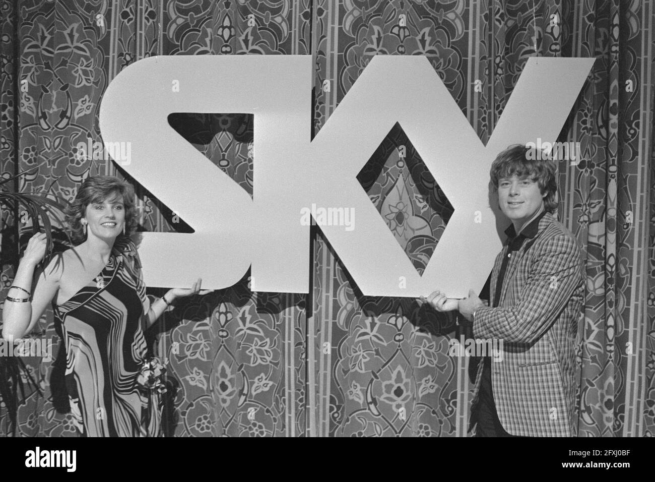 Willem Ruis and Amanda Cuthbert at Sky emblem, June 27, 1984 ...