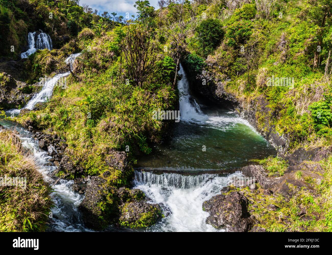 Hanawi Falls On The Road to Hana, Maui, Hawaii, USA Stock Photo - Alamy