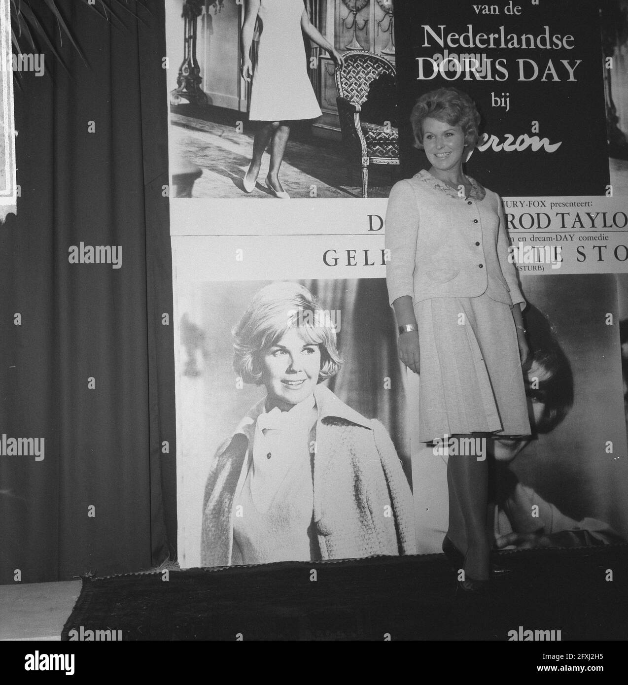 Winner of the election, Miss Lidy Spaargaren, posing for a Doris Day ...