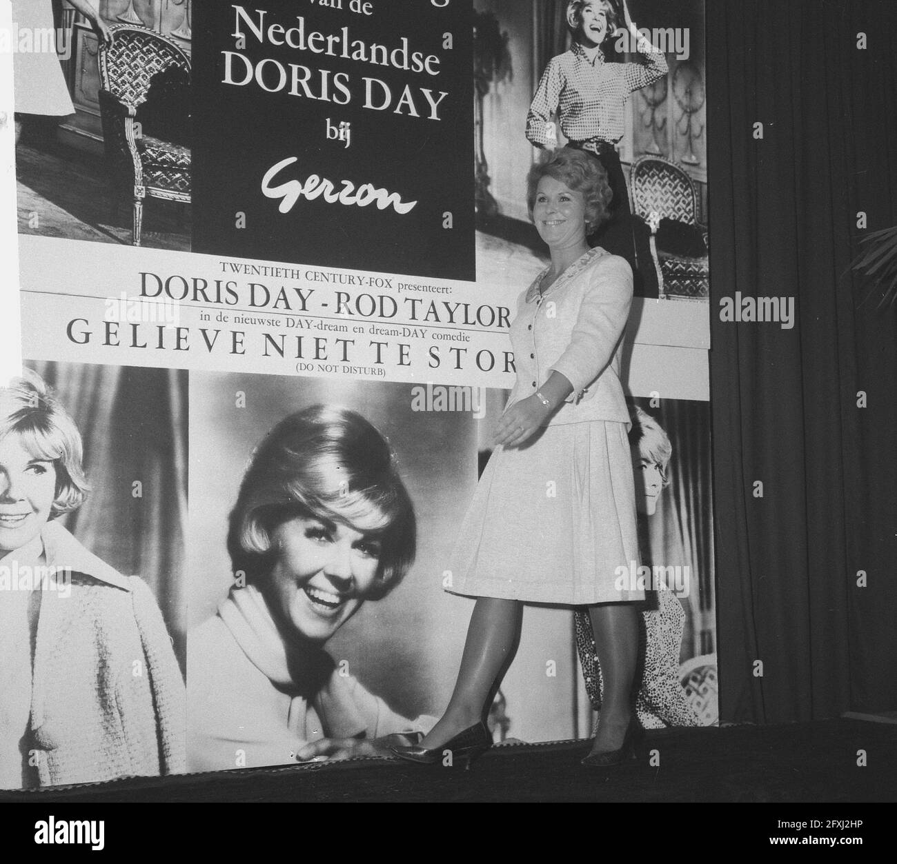 Winner of the elections, Miss Lidy Spaargaren, posing for a Doris Day ...