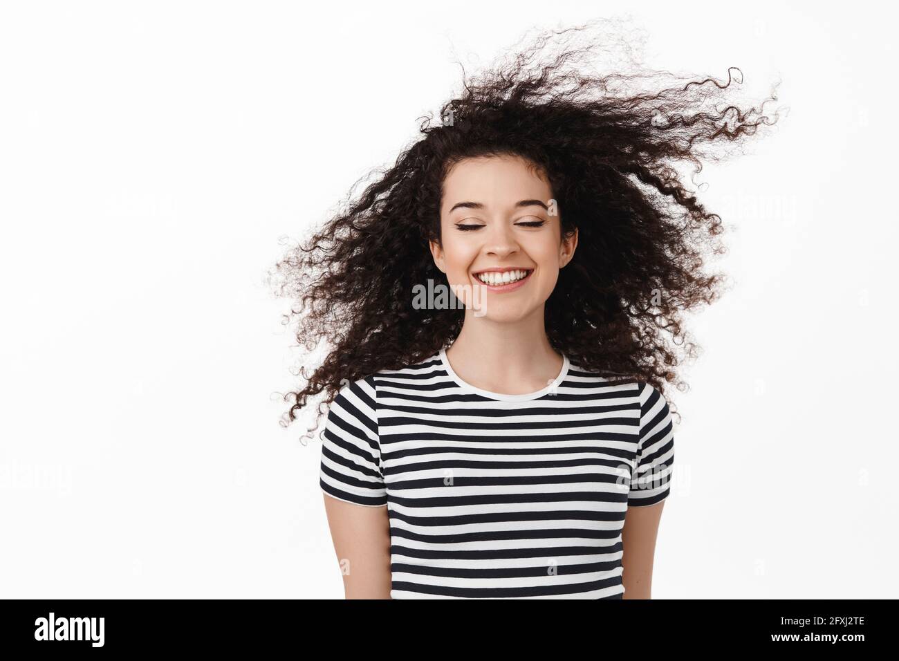 Curly Hair Blowing In The Wind
