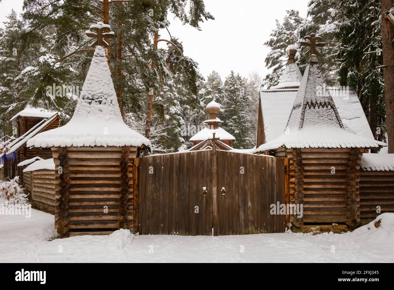 The gates of the temple complex of the Smolensk Icon of the Mother of ...