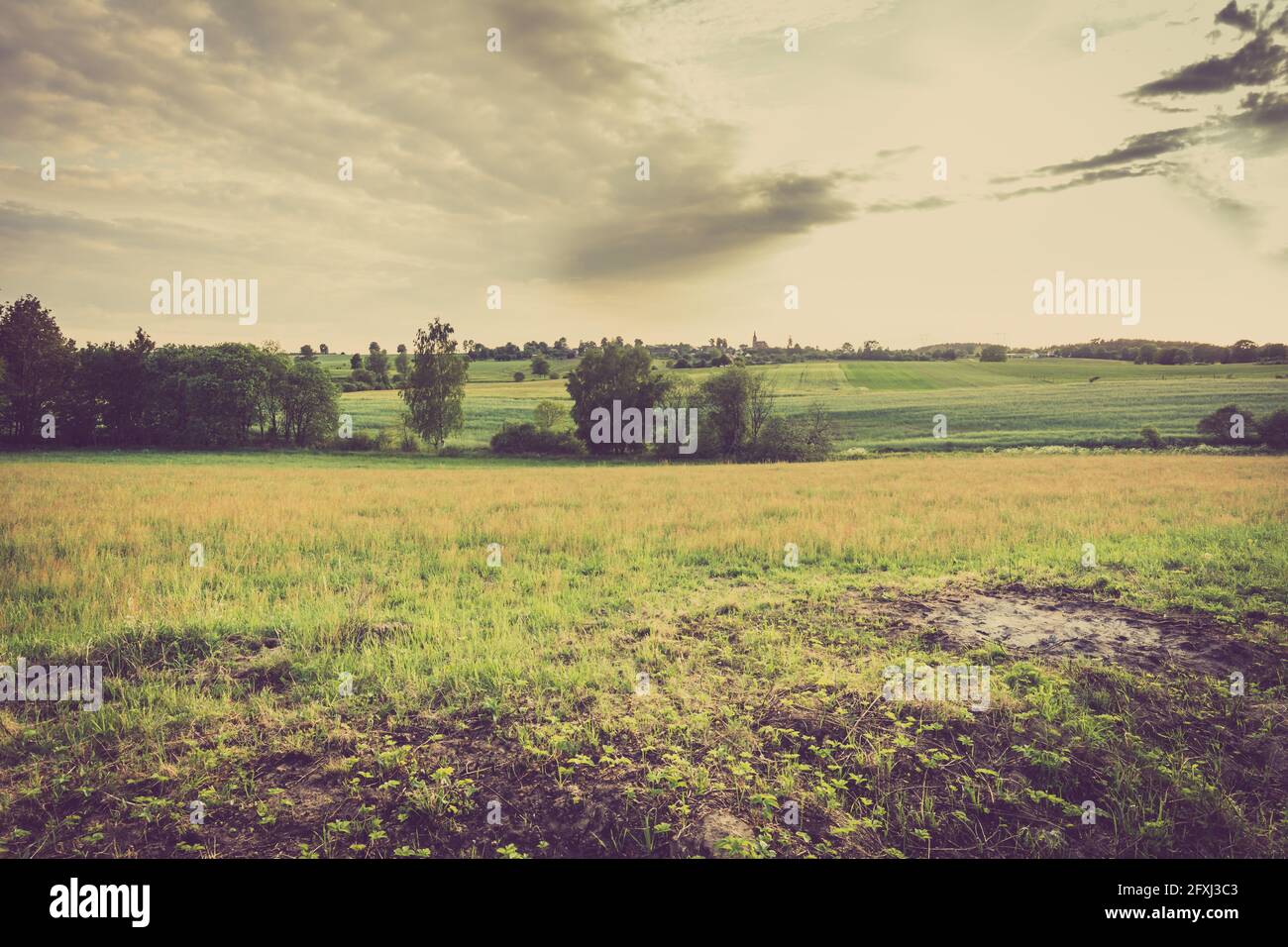 Natural rural area distant village hi-res stock photography and images ...