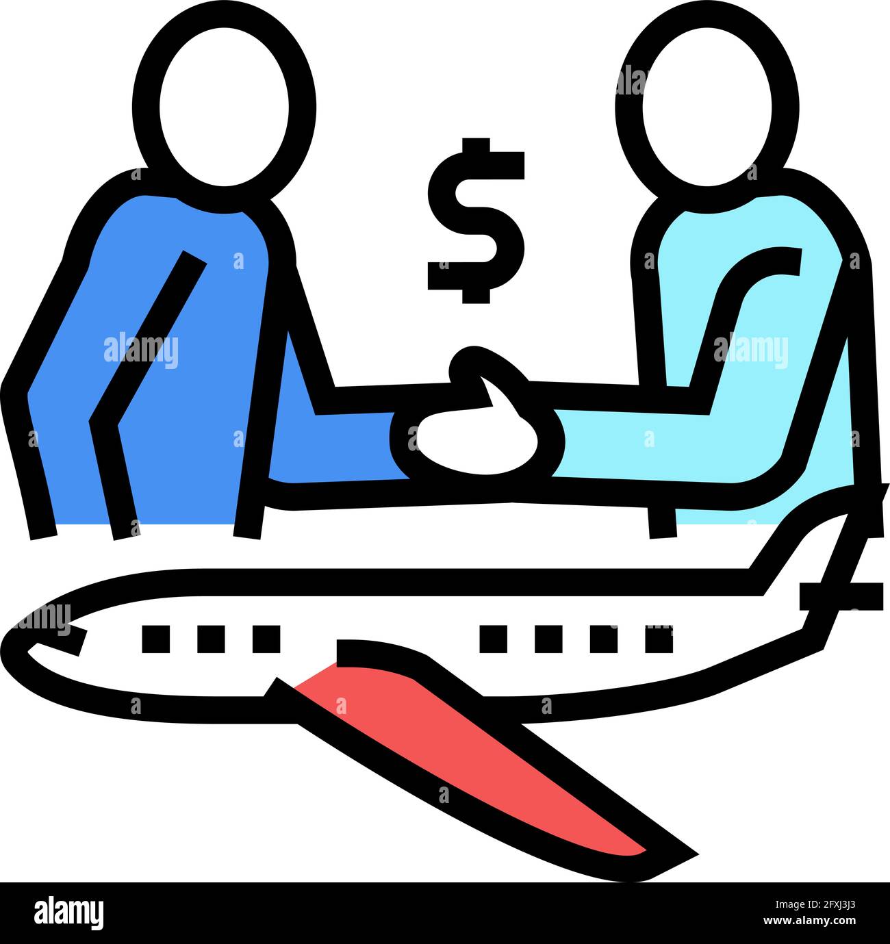 charter flight color icon vector illustration Stock Vector Image & Art ...