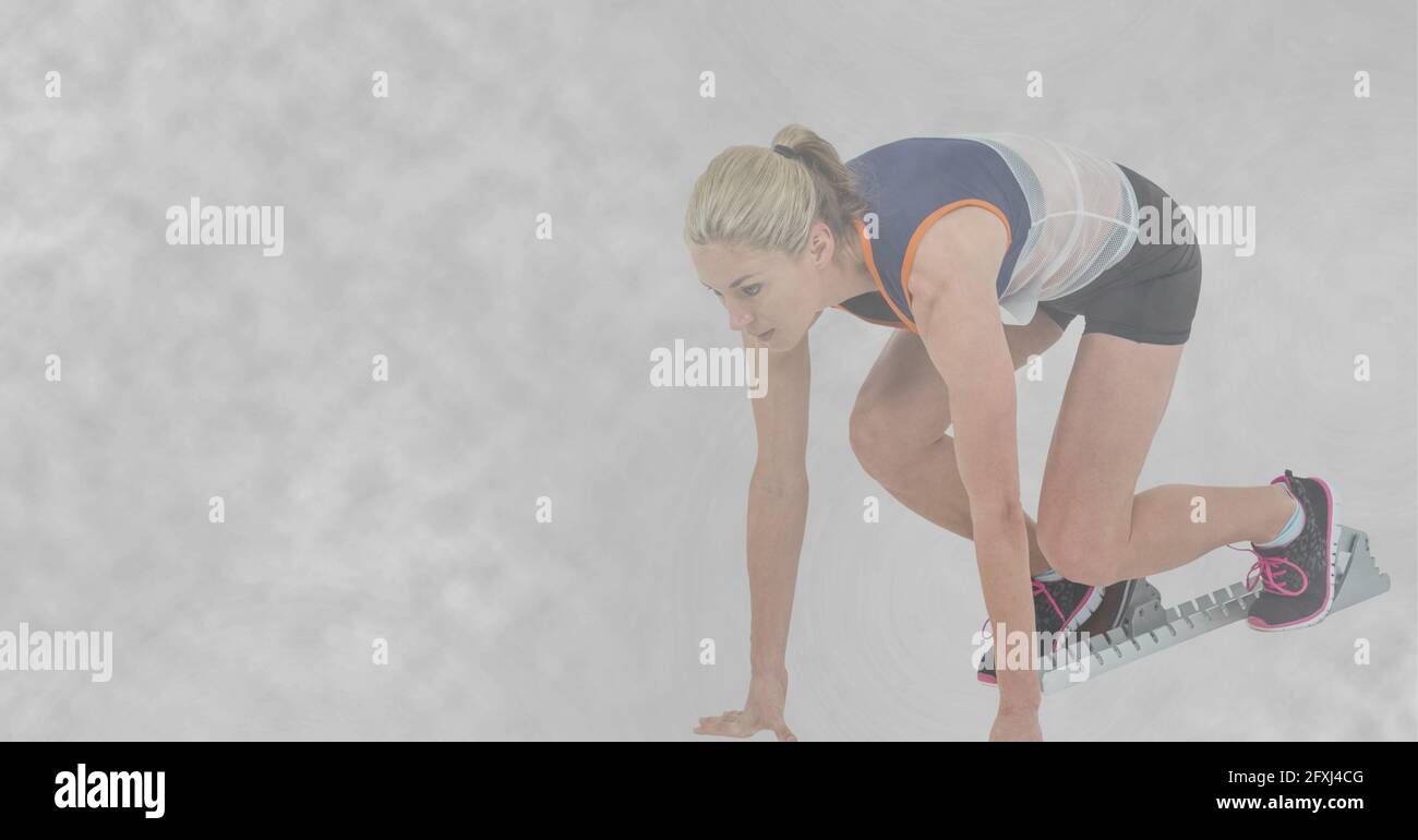 Runner in starting blocks hi-res stock photography and images - Alamy