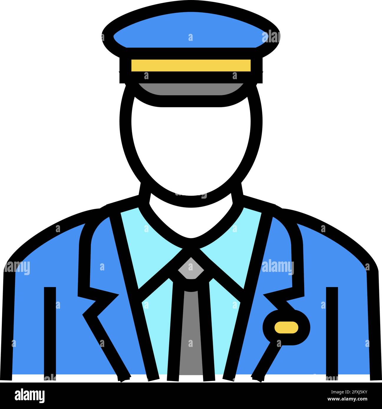 pilot flight school color icon vector illustration Stock Vector Image ...