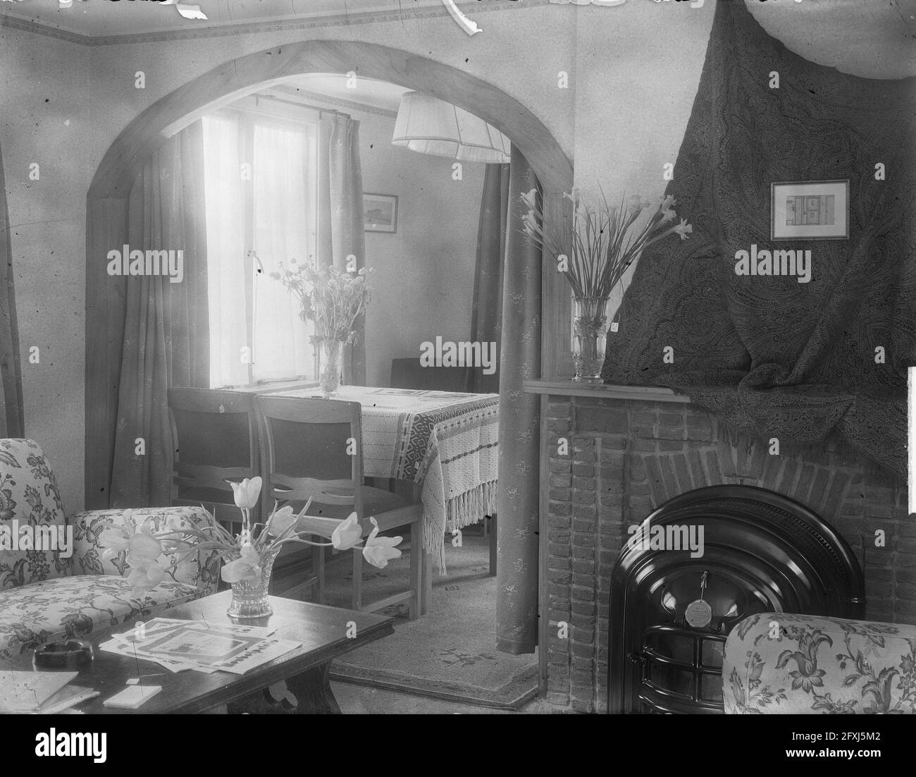 Houseboat in Amstel, 22 May 1950, houseboats, The Netherlands, 20th ...