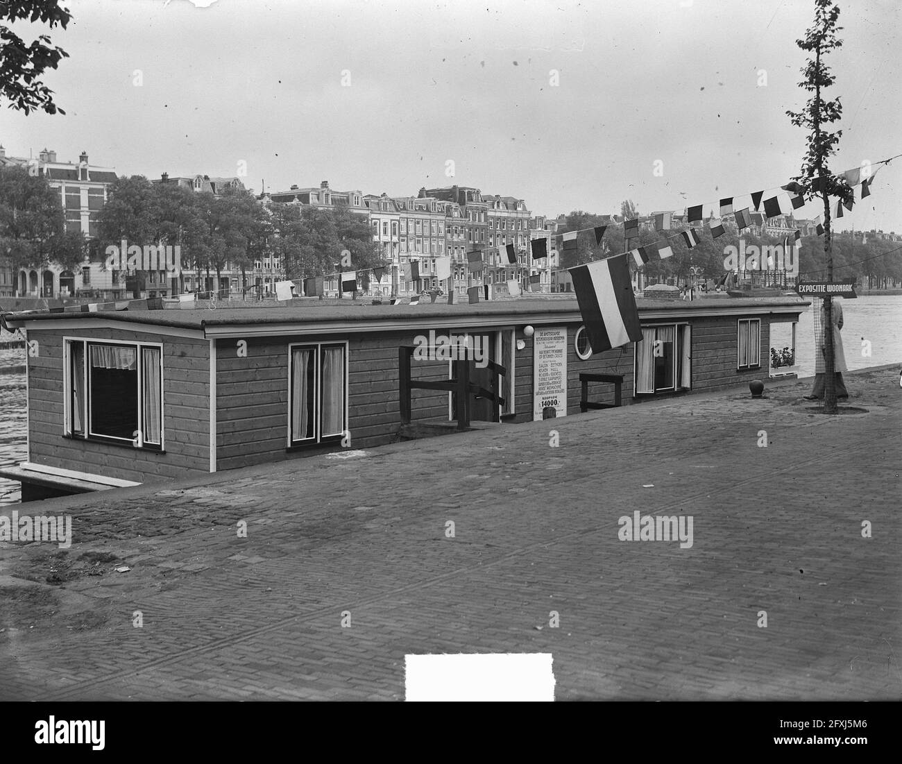 Houseboat in Amstel, May 22, 1950, Houseboats, The Netherlands, 20th ...