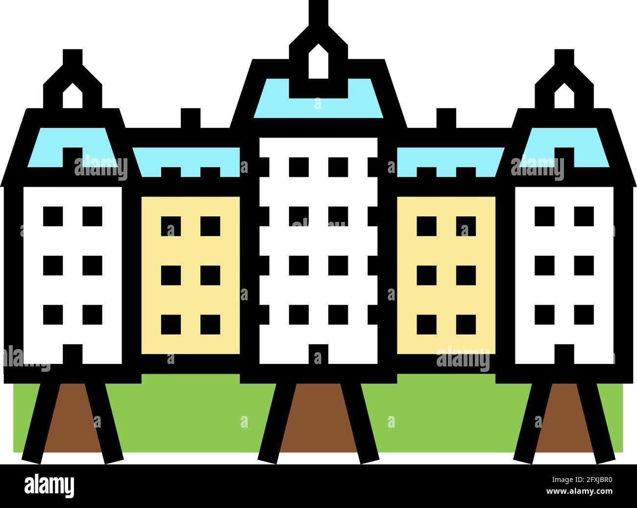 palace house color icon vector illustration Stock Vector Image & Art ...