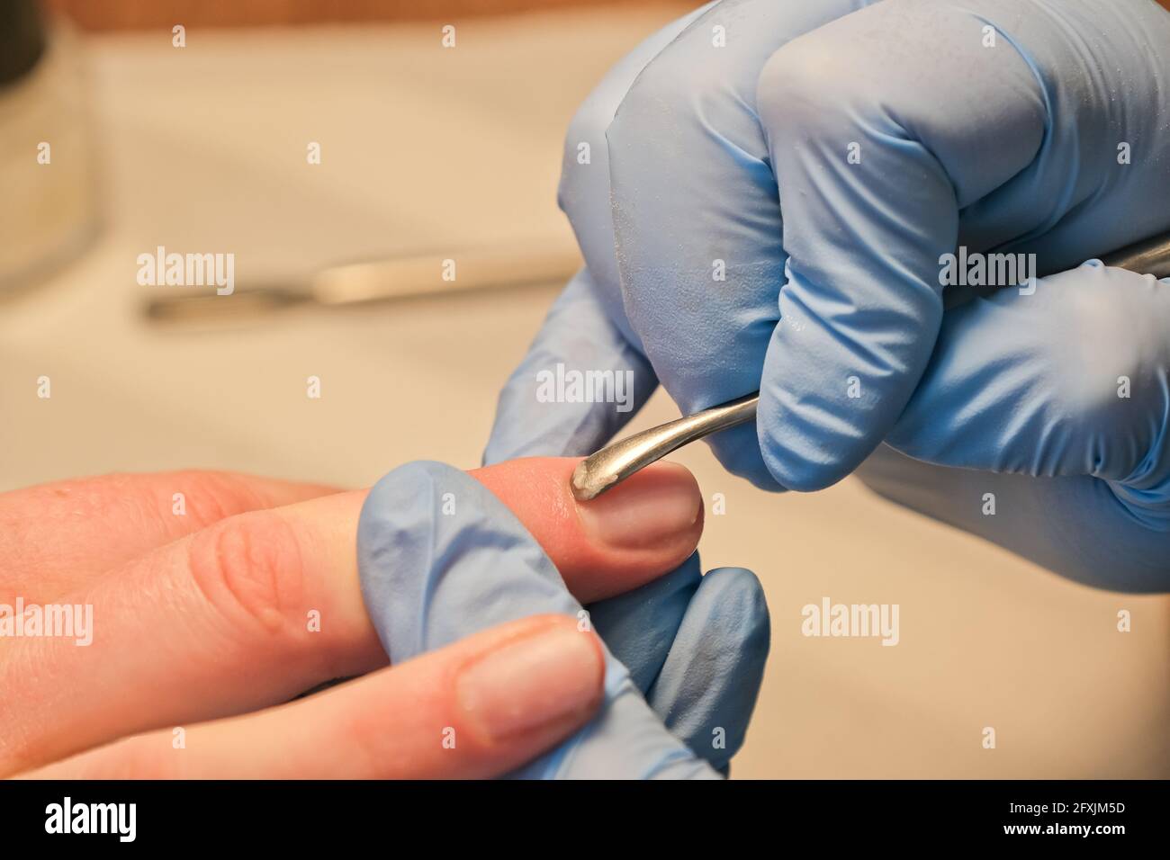 Process removing skin cuticle finger hi-res stock photography and ...