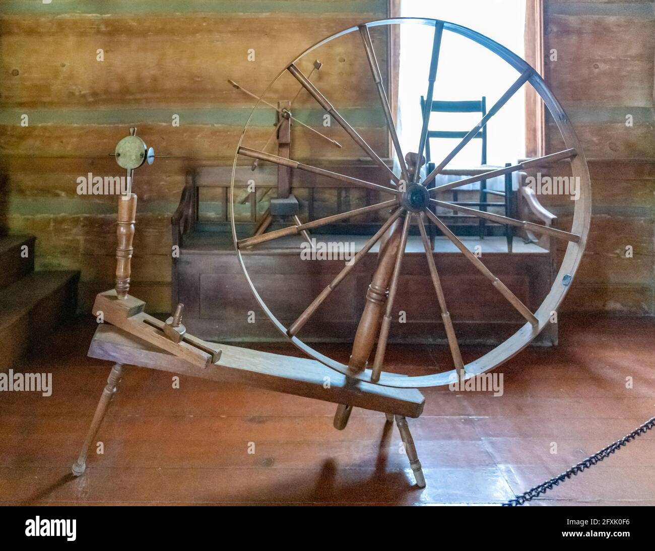 Toronto, Canada, Old colonial threading machine inside a vintage ...